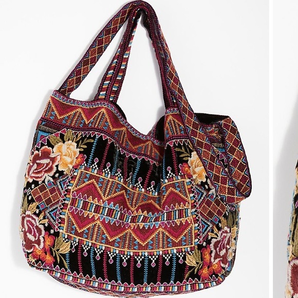 Johnny Was | Bags | Johnny Was Marjan Velvet Bloom Tote Bag | Poshmark
